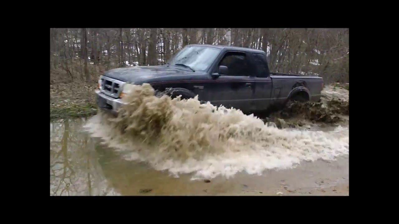 ford ranger ripping threw mud and water! 1999 - YouTube