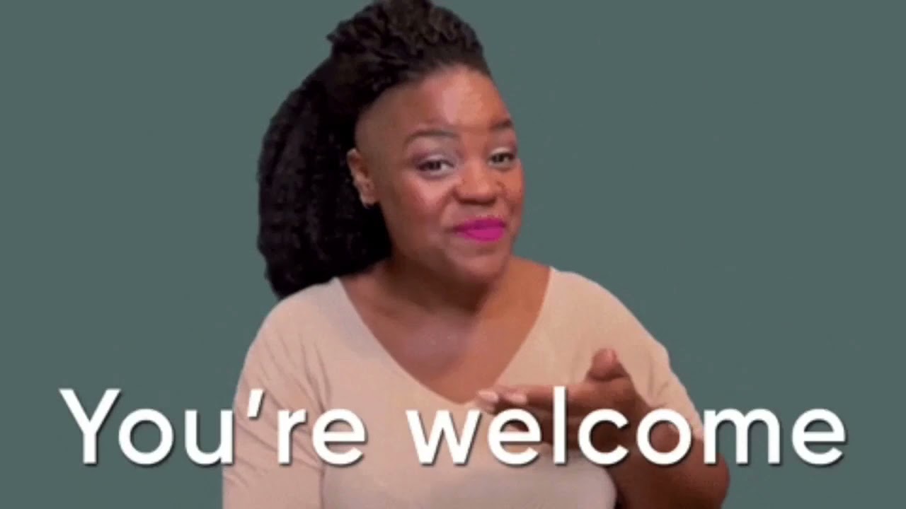 This is how you say you’re welcome in sign language - YouTube