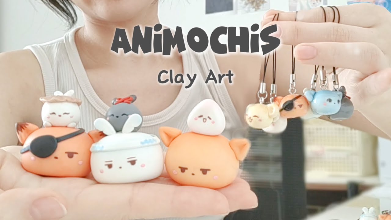 I transformed my favorite anime characters into mochis 🍡 Clay Art 🎨 Air ...