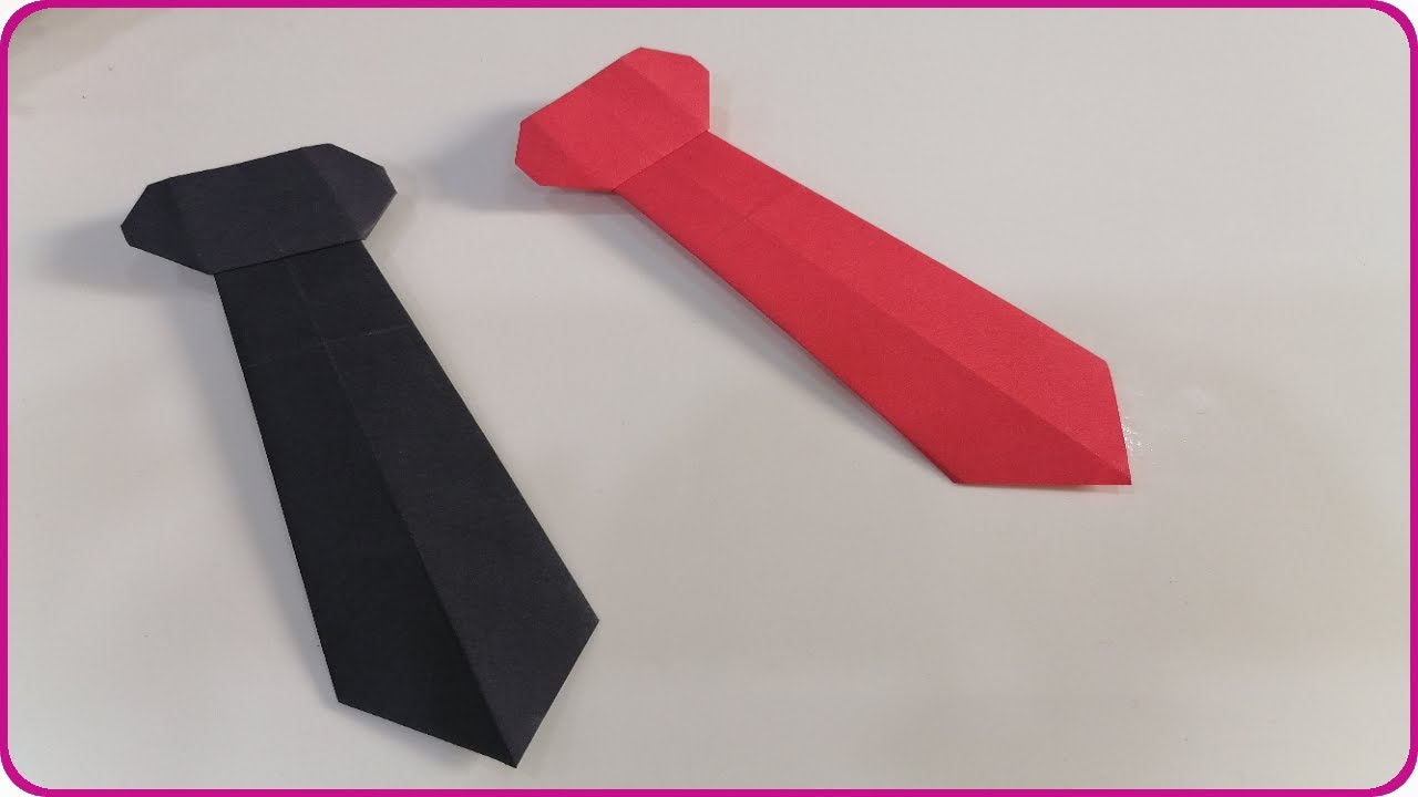 Manualidades - Cómo hacer una corbata de papel fácil - YouTube