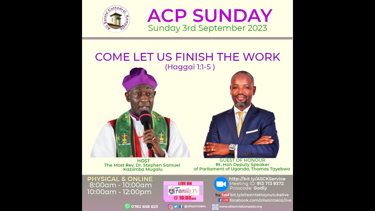 ASCK Sunday Sermon :: COME LET US FINISH THE WORK - YouTube