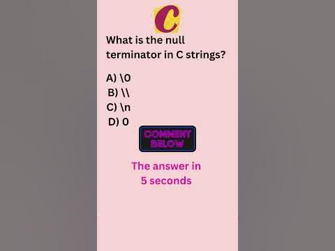 Null terminator in C strings | C Programming #shorts - YouTube