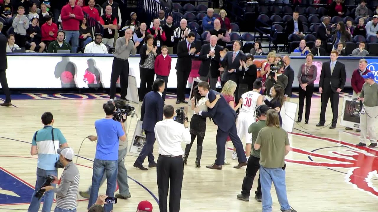 2015 Richmond Spiders Basketball: Zach Chu Senior Night Ceremony - YouTube