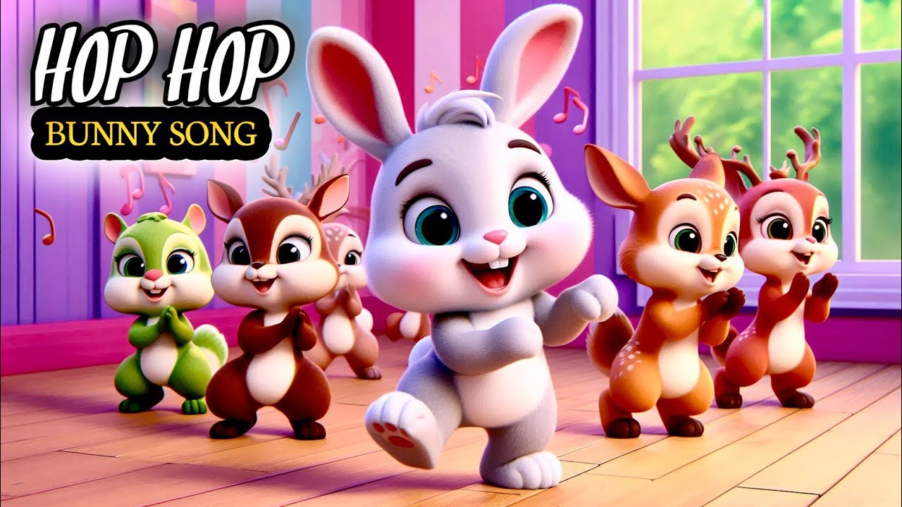 🐰 Hop Hop Bunny Song! | Fun Kids Song & Dance | Preschool Rhymes for ...