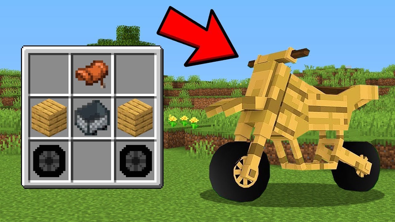 CONSTRUÍ UNA MOTO USANDO POCAS COSAS EN MINECRAFT - YouTube