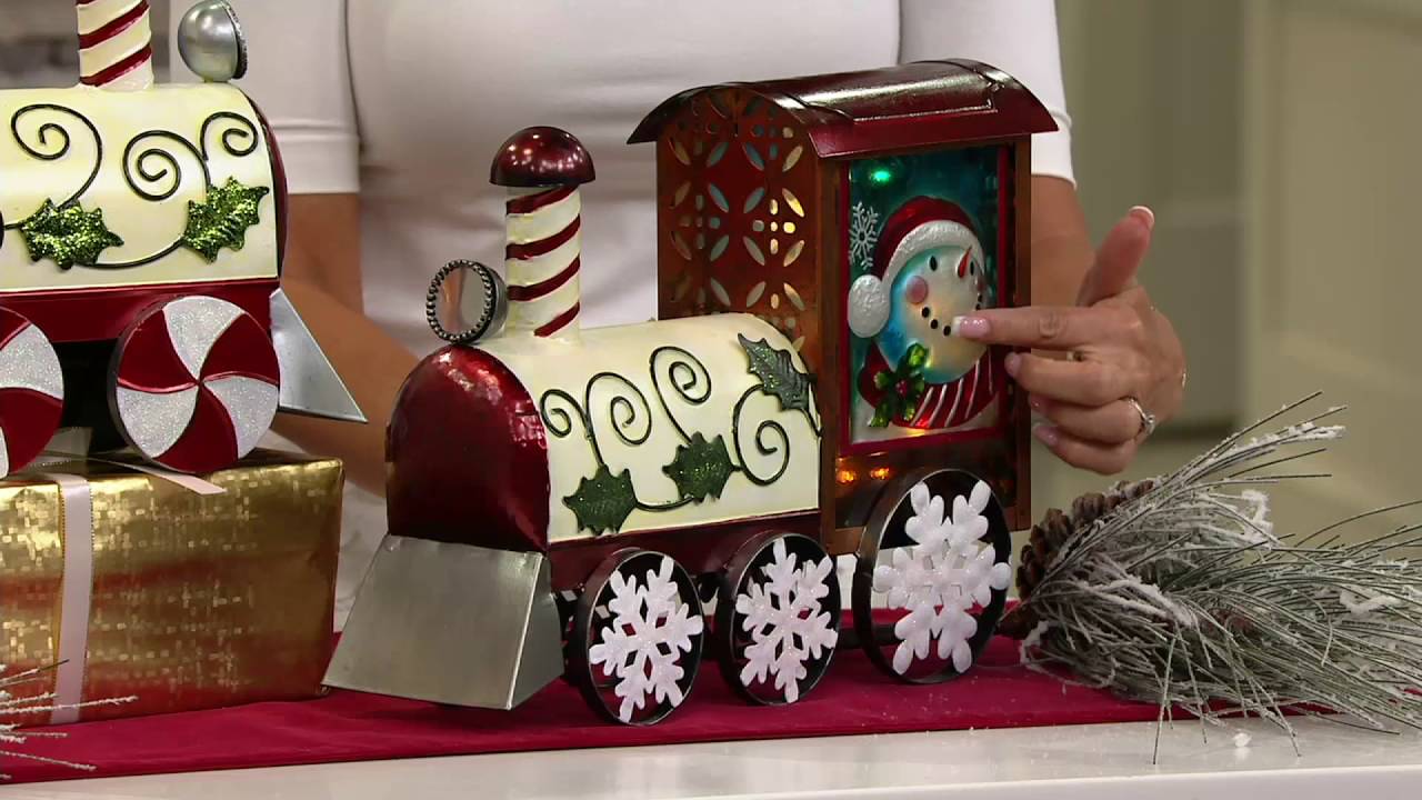 Kringle Express Illuminated Indoor/Outdoor Holiday Metal Train on QVC ...