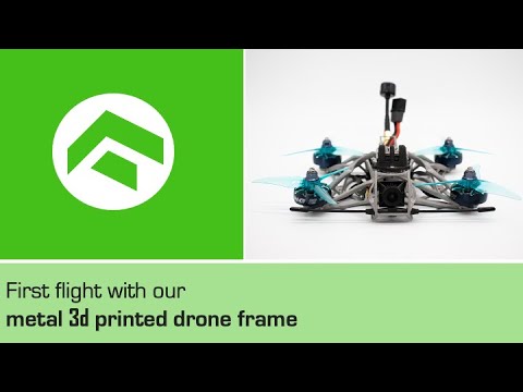 First flight of our metal 3d printed drone - YouTube