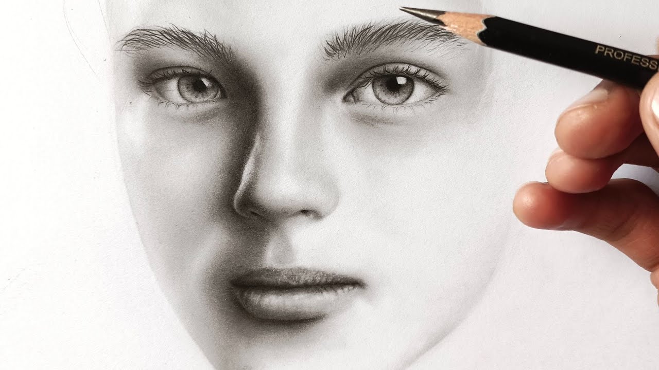 Drawing And shading Male face- portrait of a male-basic shading ...