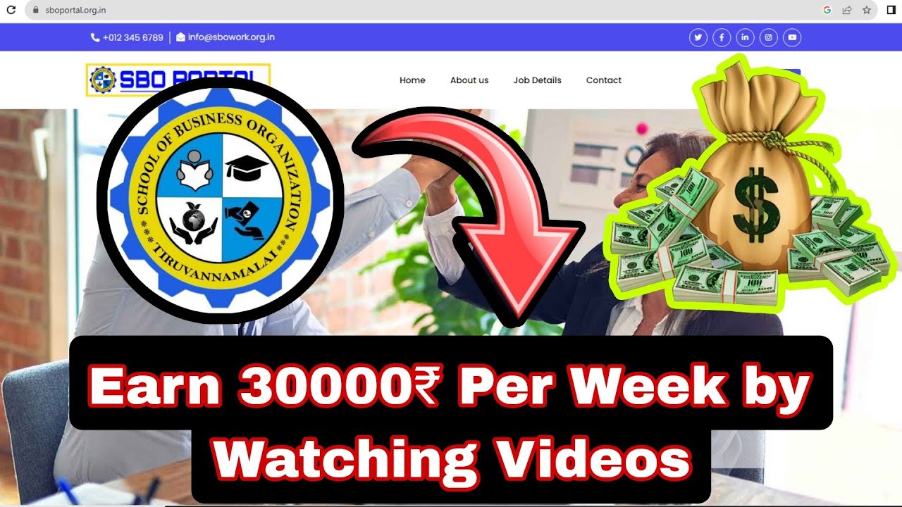EARN 30000₹ PER WEEK BY WATCHING VIDEOS IN SBO || HOW TO JOIN IN SBO ...