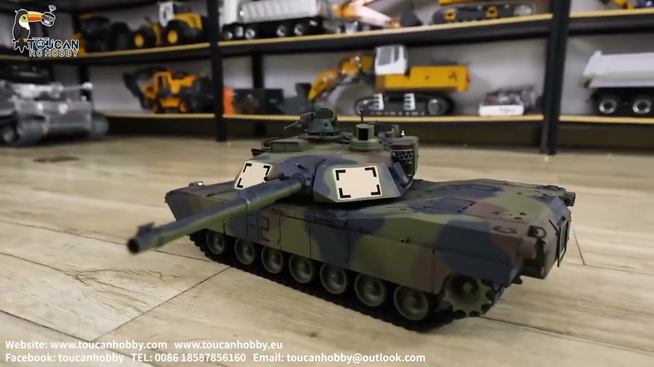 Henglong 1/16 camouflage green USA M1A2 Abrams RC tank 3918 W/ BB ...