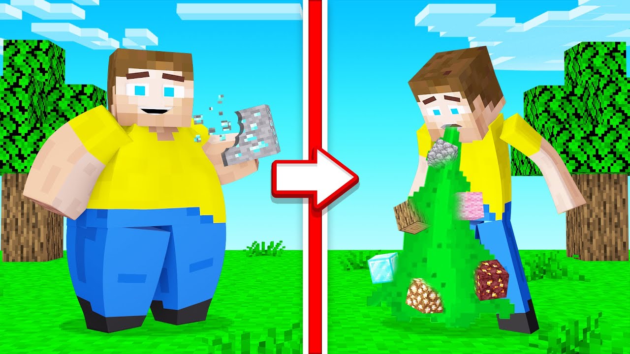 EATING EVERY BLOCK In MINECRAFT! (Bad) - YouTube