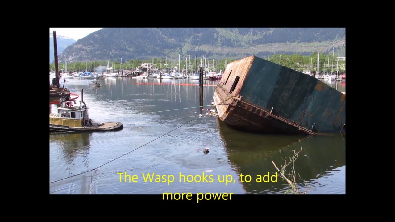 Derelict Barge Recovery and Demolition - YouTube