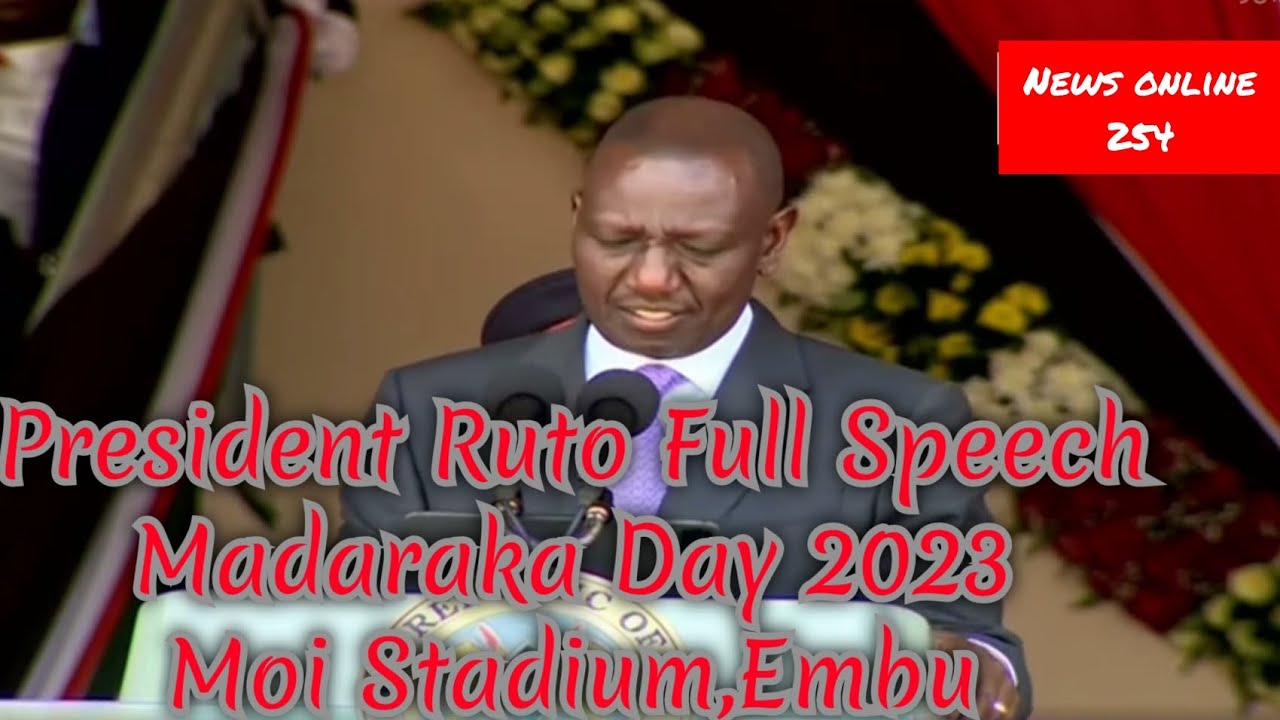 President Ruto In Moi Stadium,Embu For Celebration Of Madaraka Day ...