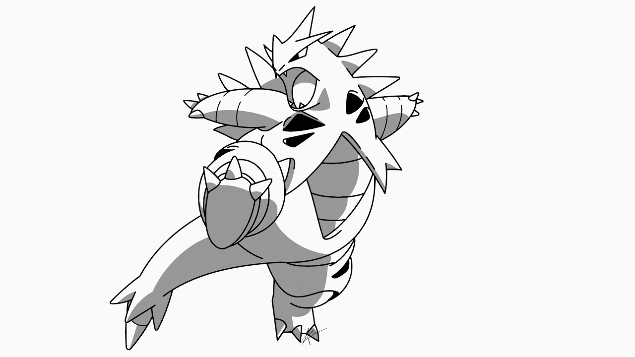 Speed drawing TYRANITAR | WATCH this pokemon come to life in minutes ...