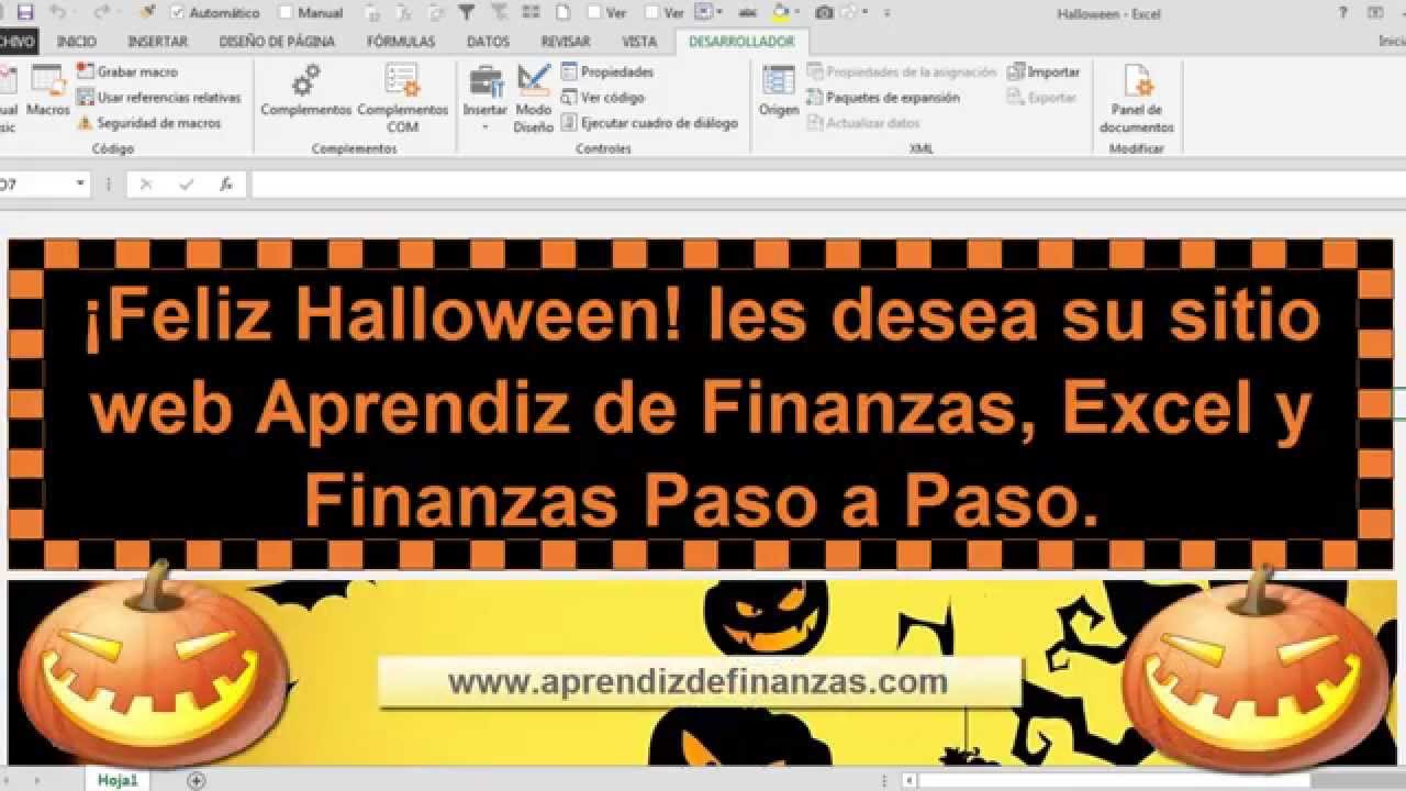 Saludo de Halloween Excel - YouTube