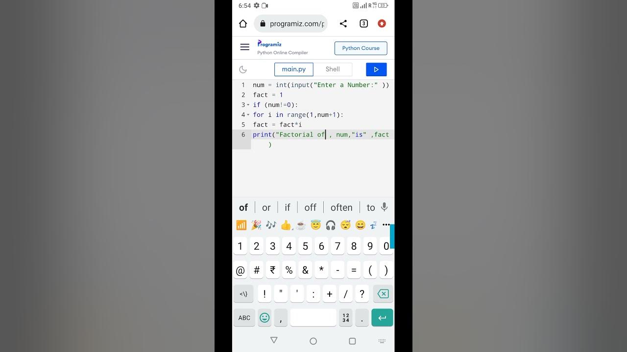 12th computer science practical program 1 A - YouTube