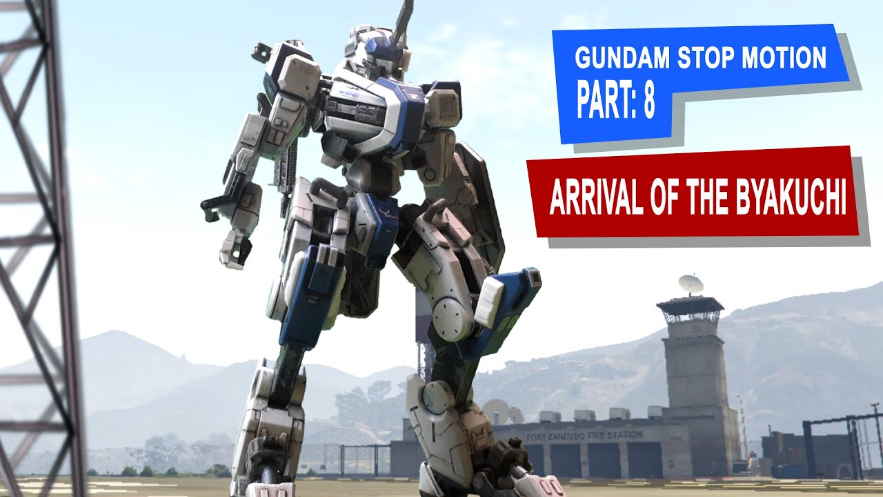 Gundam stop motion - part 8 arrival of the byakuchi - YouTube