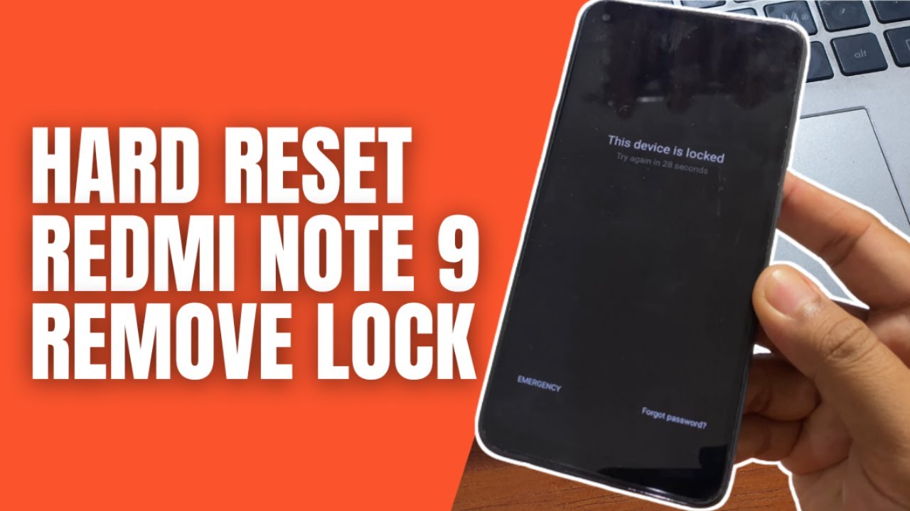 How To Hard Reset Redmi Note 9 Remove Pattern Pin Password Lock Screen ...