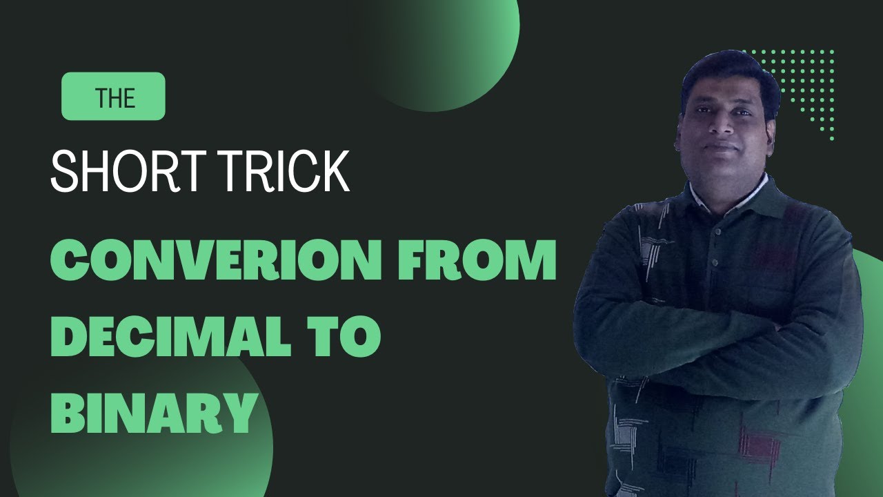 Conversion From Decimal To Binaryshort Trick Youtube