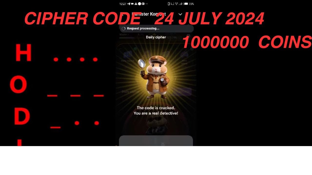 NEW CIPHER CODE 24 JULY 2024 HAMSTER KOMBAT (HAMSTR 1000000 COINS ...