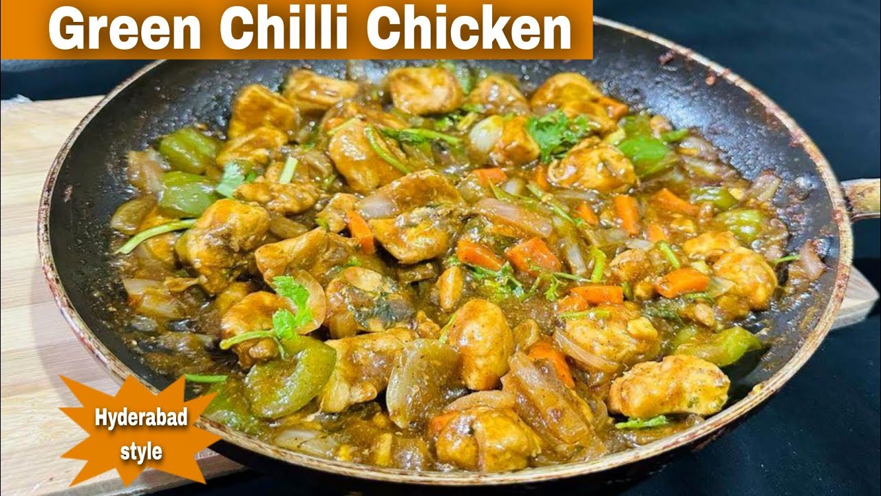 Easy and Tasty Green chilli chicken|How to make chilli chicken#recipe# ...