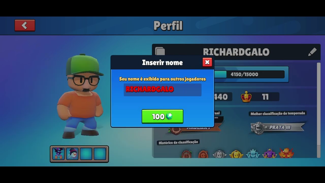 COMO BOTAR NOME COLORIDO NO STUMBLE GUYS !!! - YouTube