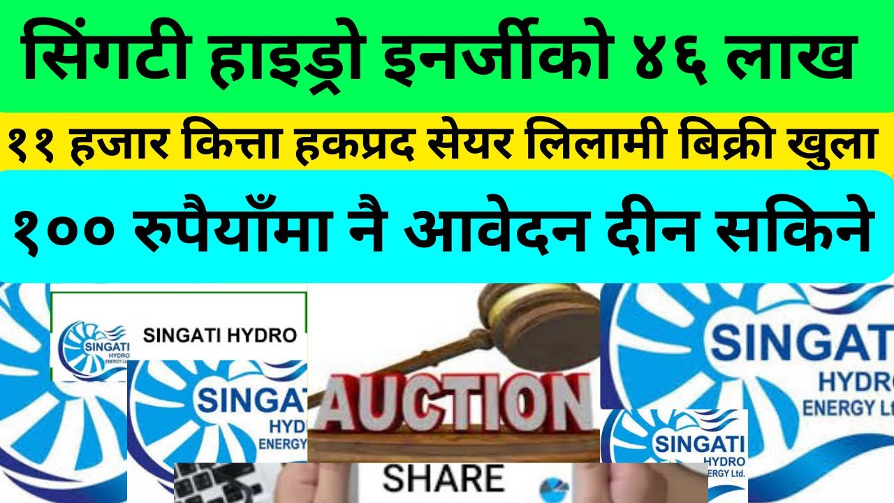 4.6 million shares of Singti Hydro Energy were opened for auction sale ...
