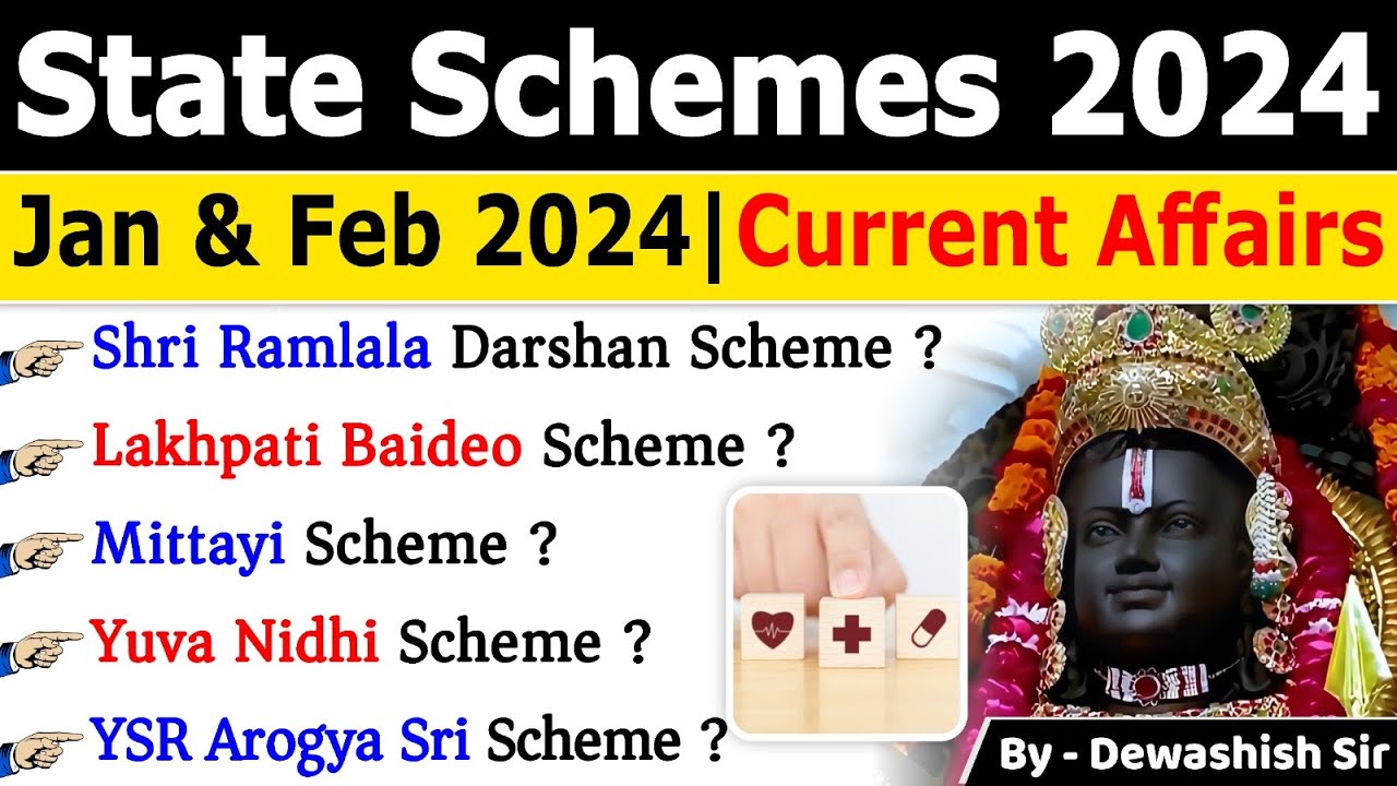 State Schemes 2024 | States Govt Scheme Current Affairs 2024 | राज्यों ...