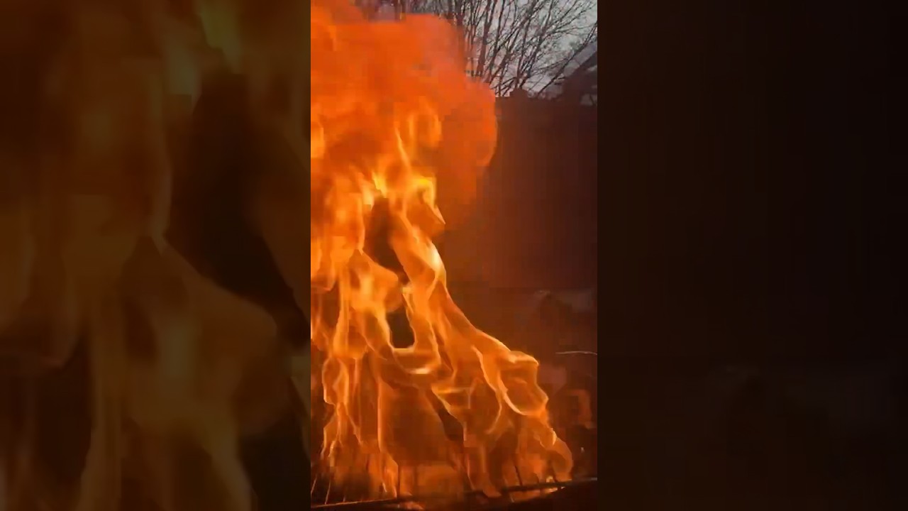 Oil spillage from the fish fry outdoor cooking no damage done - YouTube