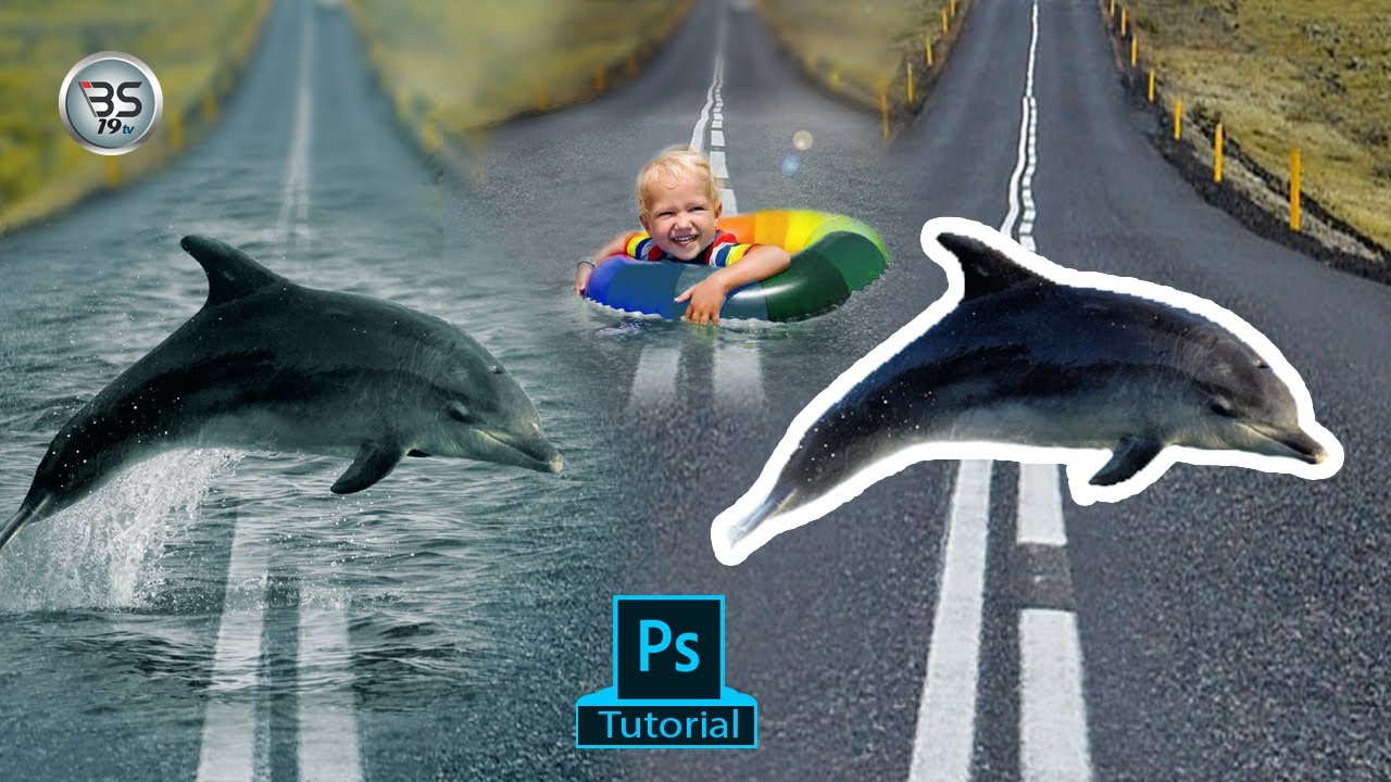 How to mix two images in Photoshop Tutorial | BS19tv | - YouTube