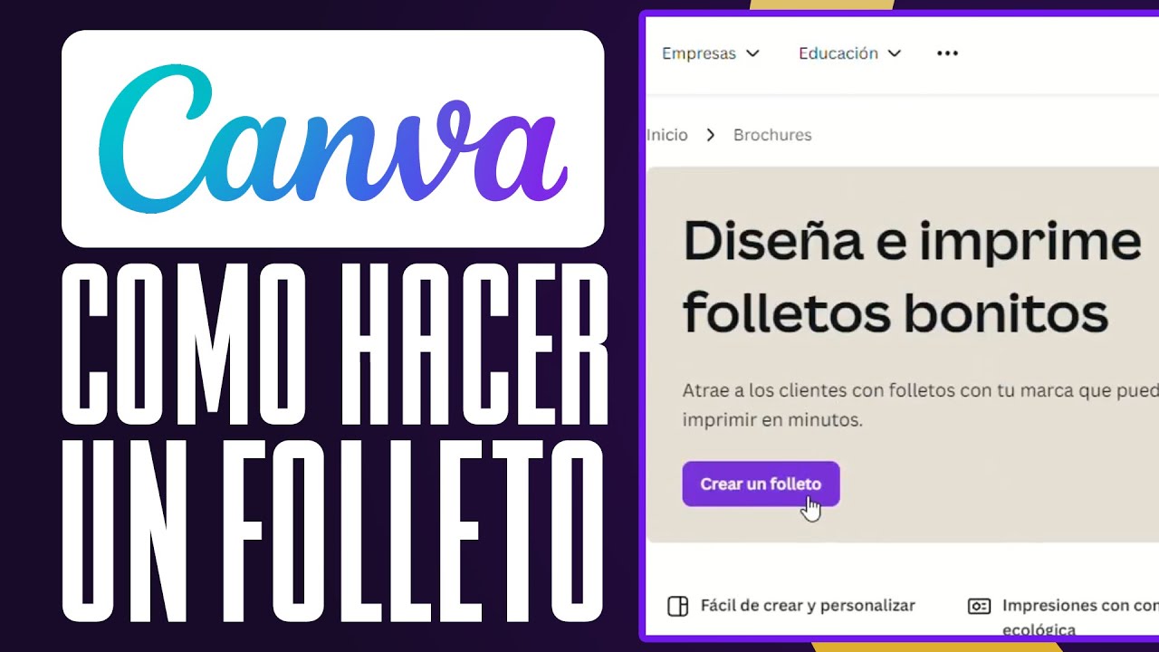 Tutorial Canva Brochure/Folleto 2024 I Como Hacer un Brochure/Folleto ...