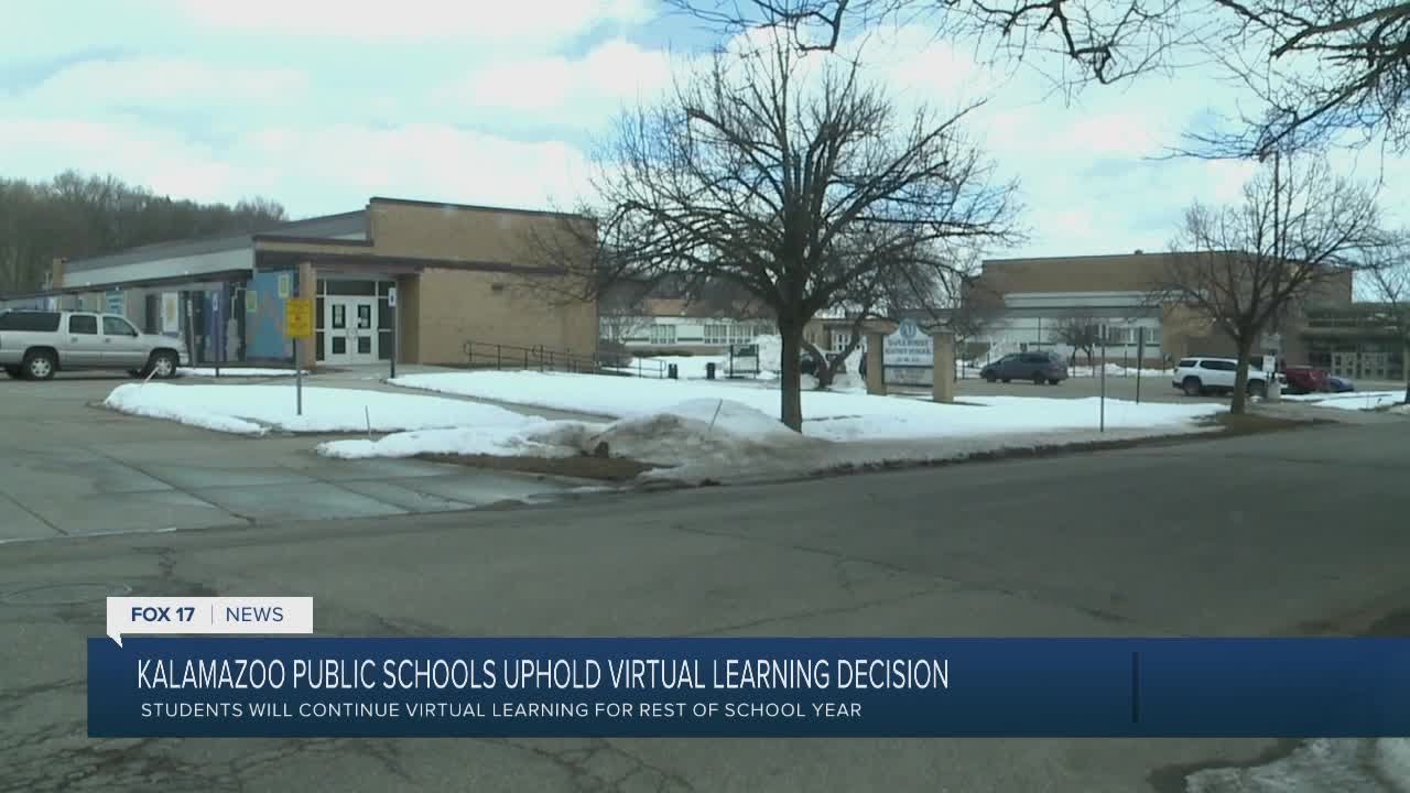 Kalamazoo Public Schools uphold virtual learning decision - YouTube