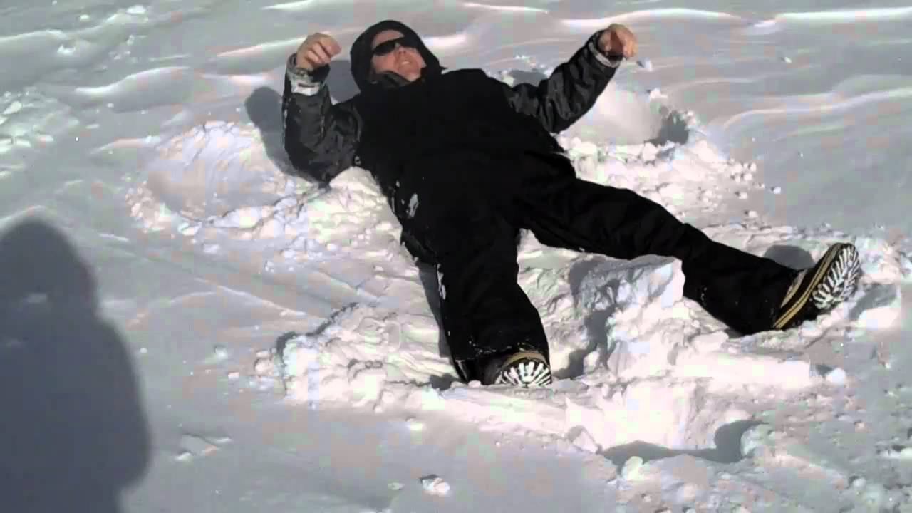 Steve Snowmobiling Snow Angel - YouTube