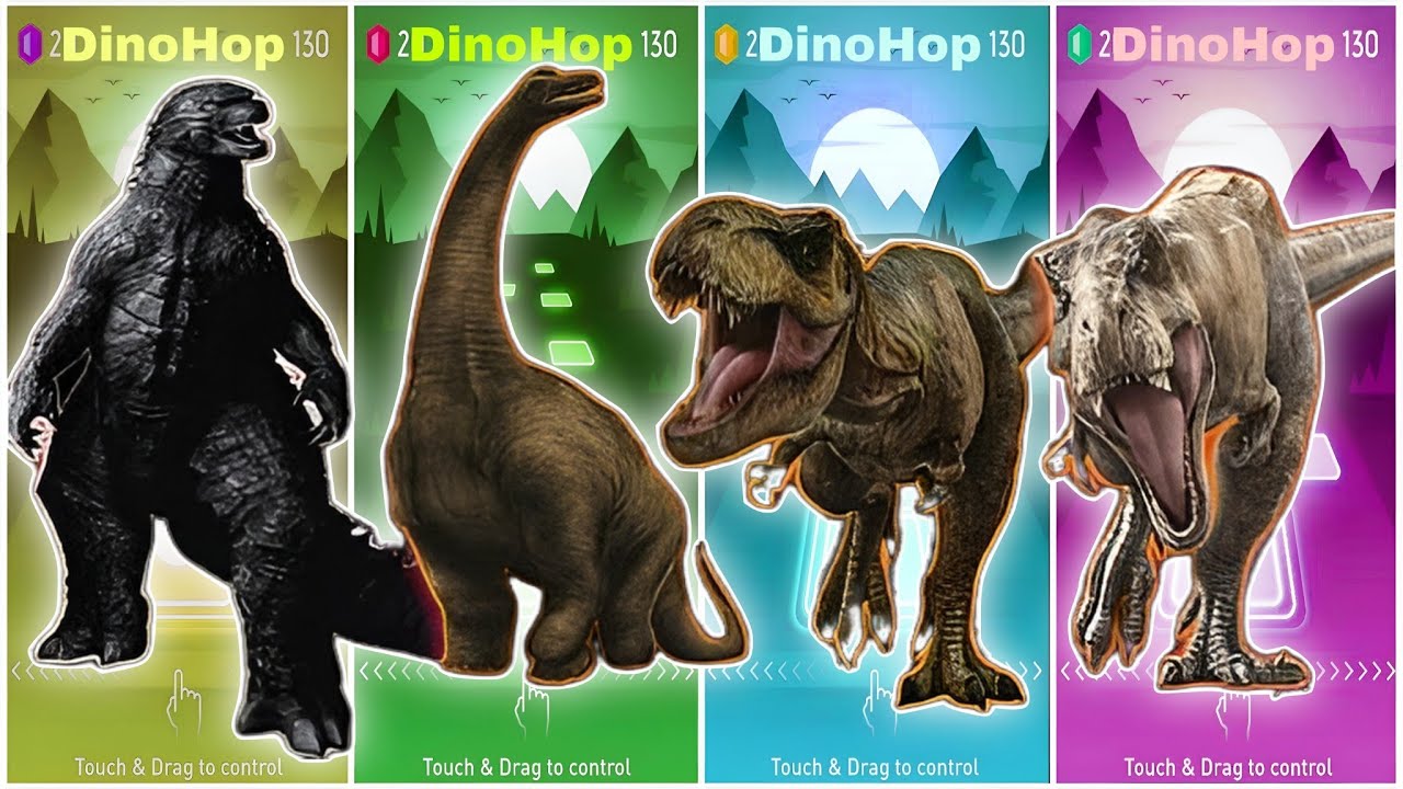 JurassicWorld Godzilla🆚Brontosaurus🆚Tyrannosaurus🆚Tyrex Coffin Dance ...