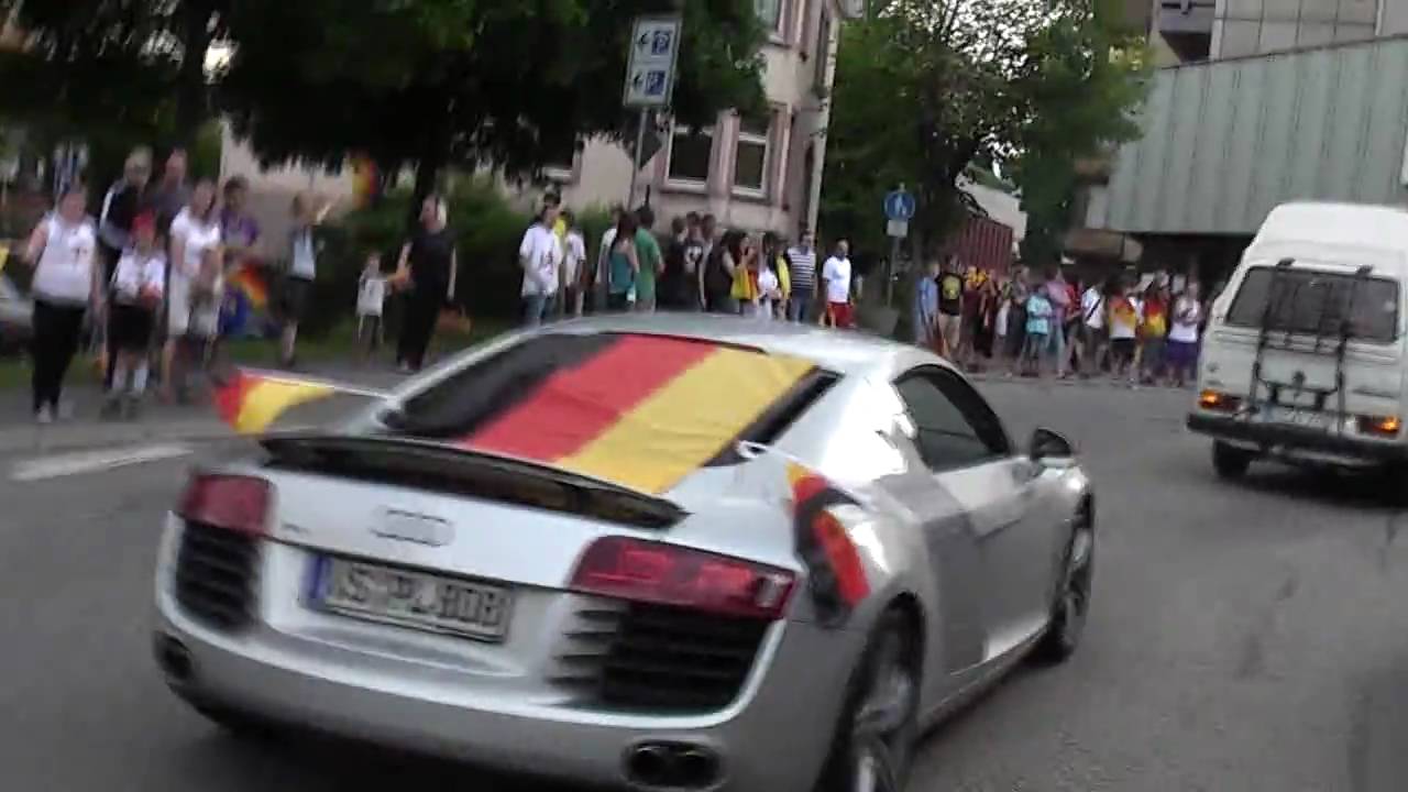 Ford Mustang & Audi R8 HARD Revs and Acceleration awesome SOUND - YouTube