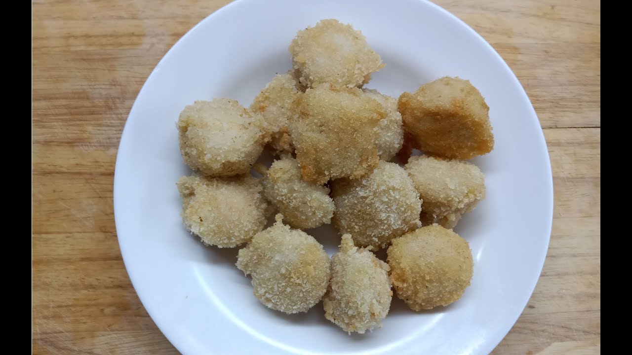 Fried Button Mushrooms - เห็ดแชมปิญองทอด - YouTube