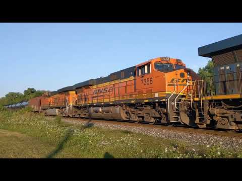 CSX Empty Oil K021 - YN3 ES40DC Gorgeous K5LA Doppler, BNSF ES44DC #7358 & BNSF ES44C4 #8290 ...