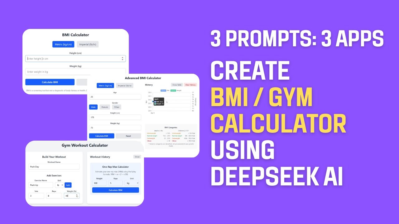 How to create BMI Calculator and Gym Set + Rep App with React ...
