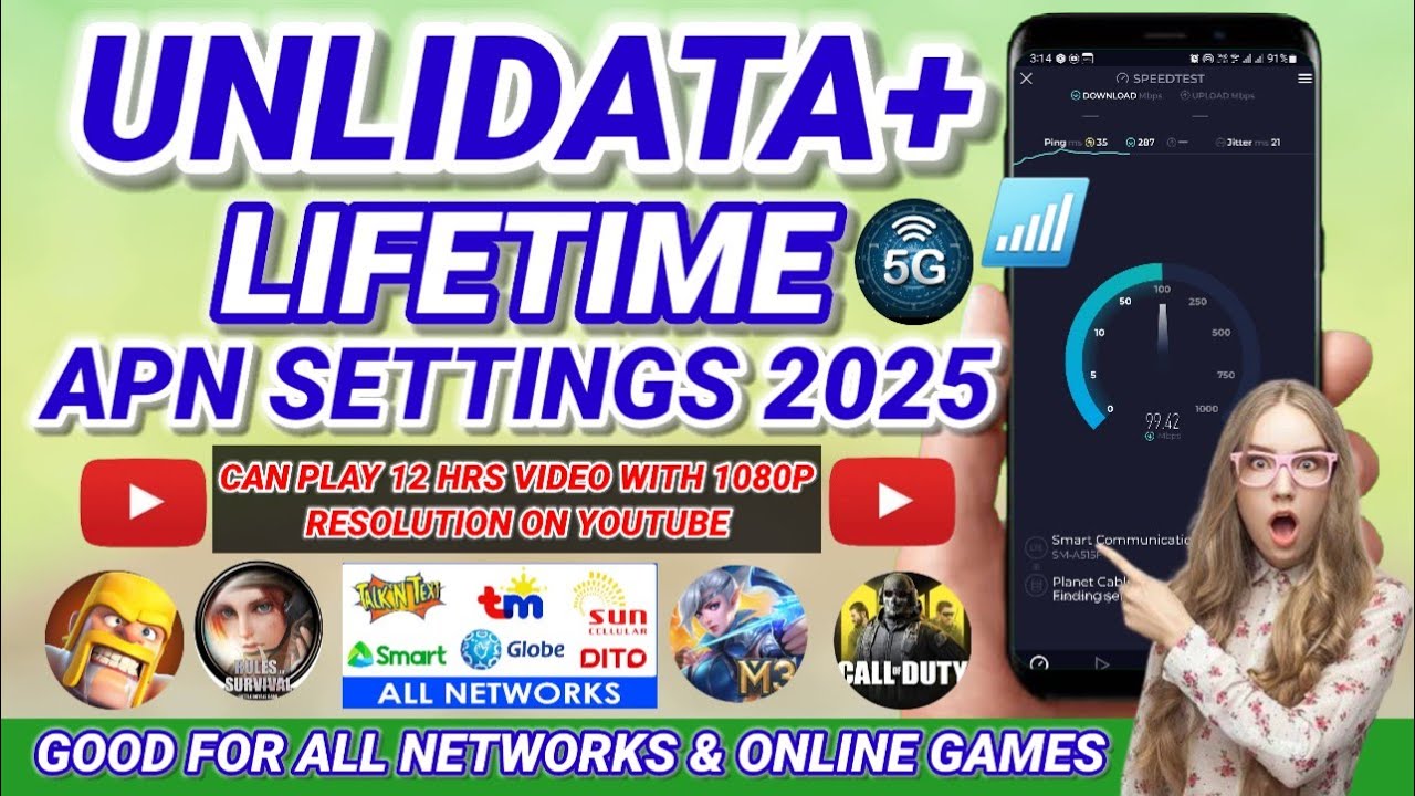 NEW FASTEST APN 2025 LIFETIME SETUP NO NEED APK GOOD FOR DITO SIM & ALL ...