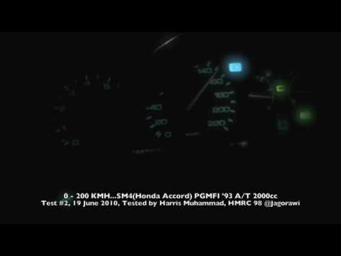 0-200 km/h...SM4 Honda Accord (Maestro) PGMFI '93 A/T (Matic Express) - YouTube