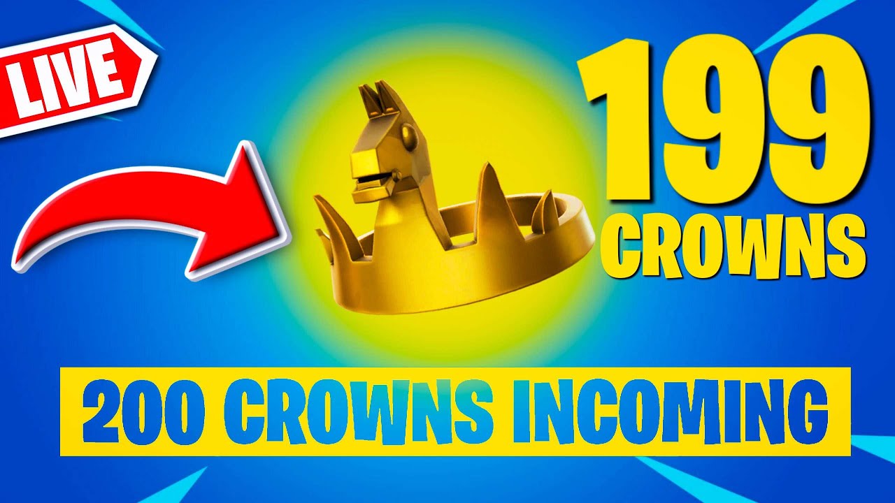 FORTNITE 🔴LIVE!🔴 200 Crown Wins (Winning In Solos, Trios & Squads ...