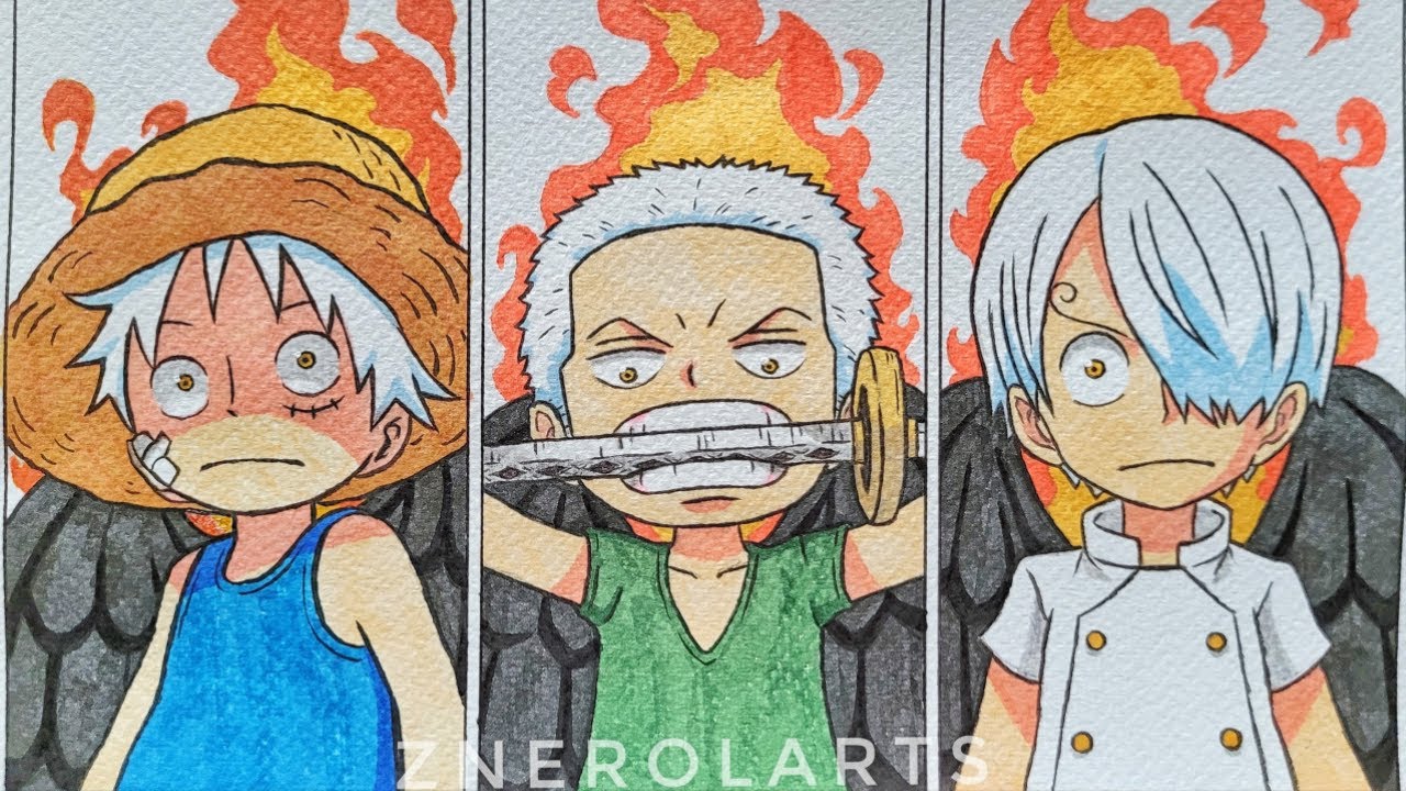 DRAWING STRAW HATS PIRATES AS SERAPHIM - ONE PIECE - YouTube