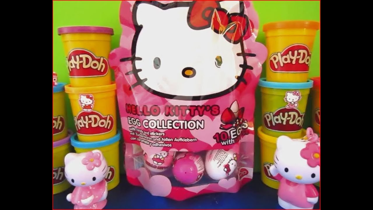 HELLO KITTY PLAY DOH Kinder Surprise Eggs Hello Kitty hello kitty - YouTube