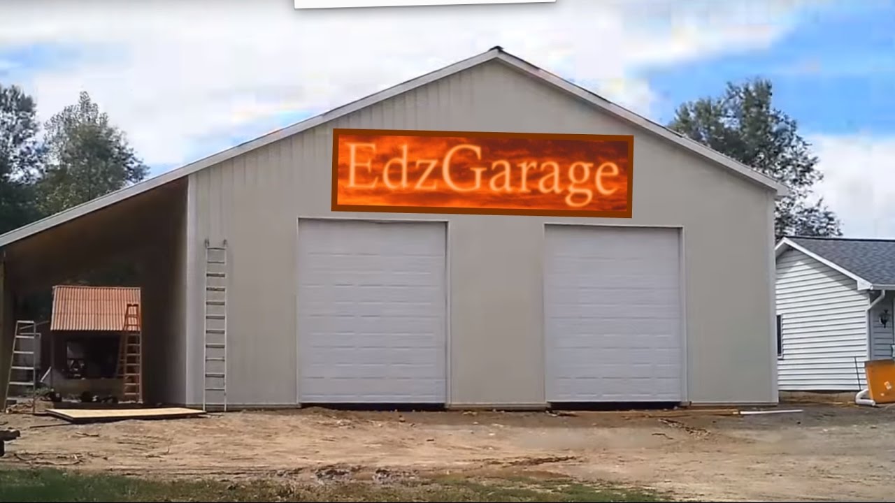 EdzGarage Pole Barn Build Time-Lapse Start to Finish - YouTube