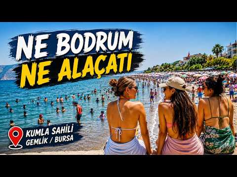 KUMLA SAHİLİ BUGÜN ÇOK KALABALIK! 🌊☀️ | Gemlik Bursa Walking Tour | 4K