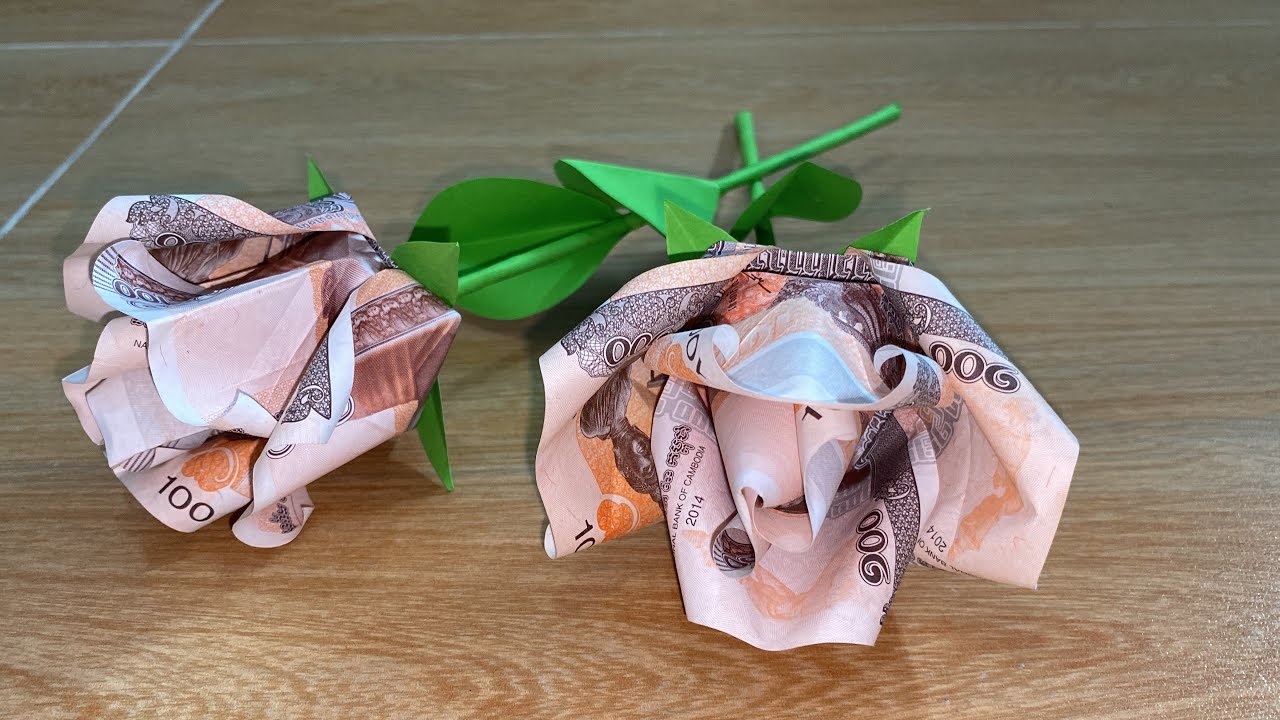 DIY MONEY ROSE | How To Make Money Rose / Craft and Money ...