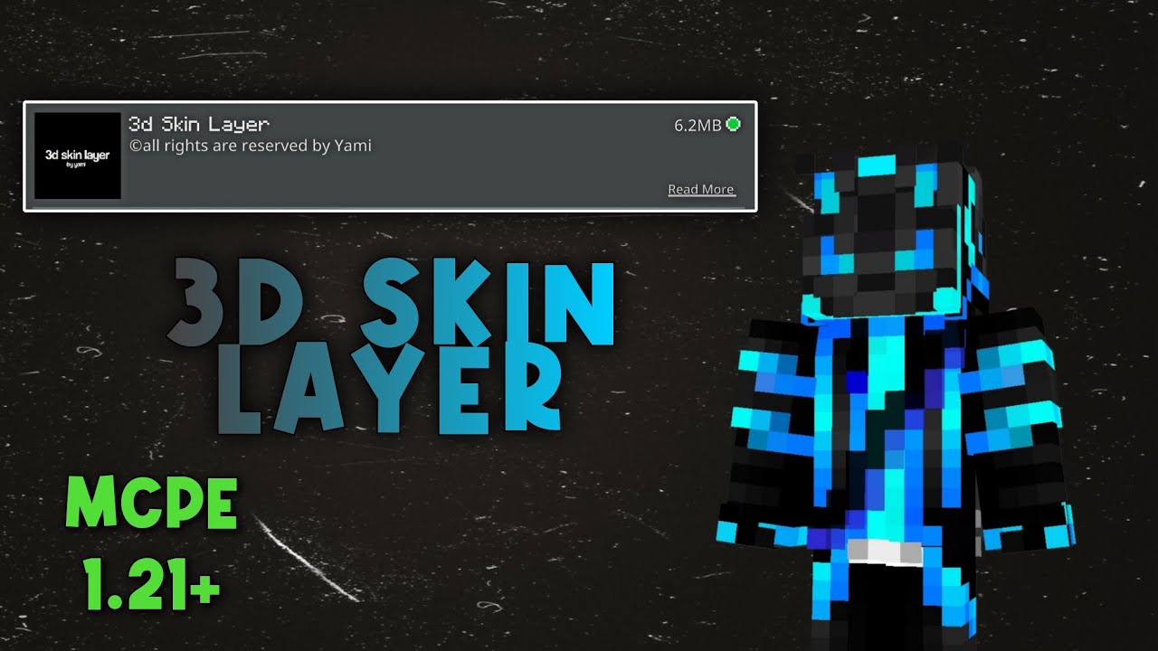 3D SKIN LAYER For MCPE 1.21+!! [100% WORKING] - YouTube