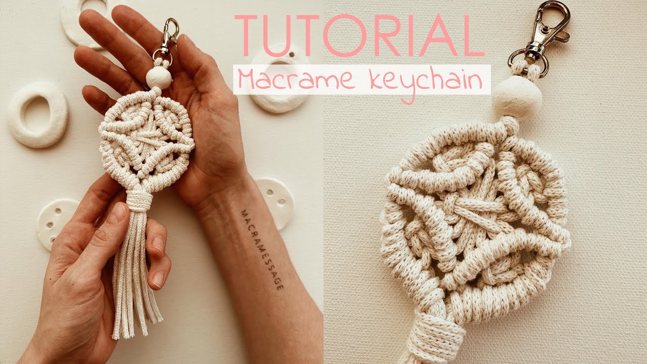 DIY: Tutorial Macrame "Vintage" Keychain - YouTube