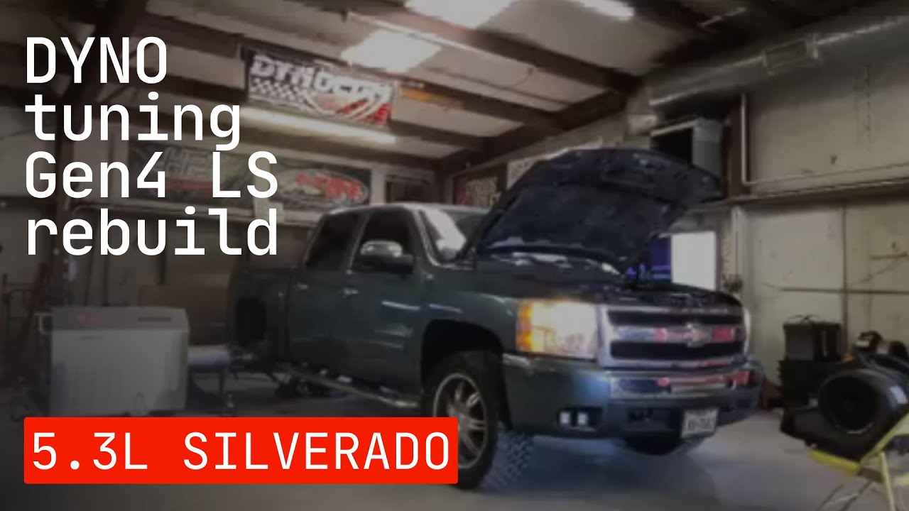 DYNO tuning Gen4 LS rebuild. 5.3L Silverado. 1st pull - YouTube