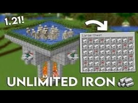 Minecraft Easy & Fast IRON Farm 1.21+ 🔥(iron farm tutorial) In Hindi ...